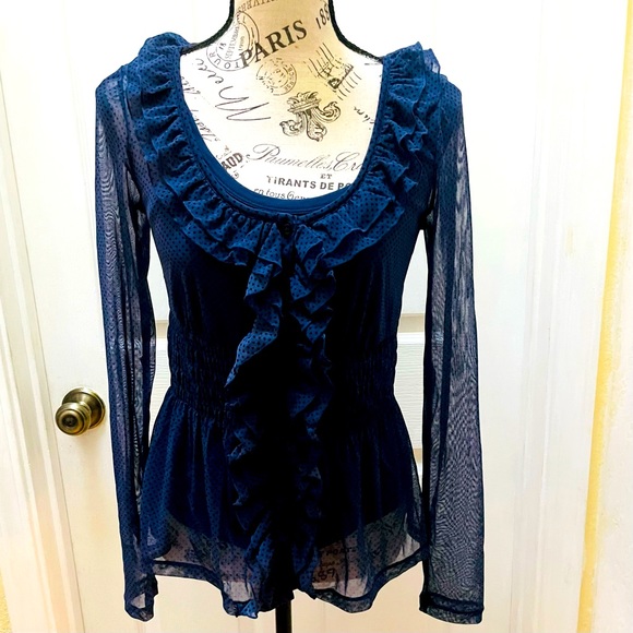 INC International Concepts | Tops | Inc Blue Polka Dot Button Down ...